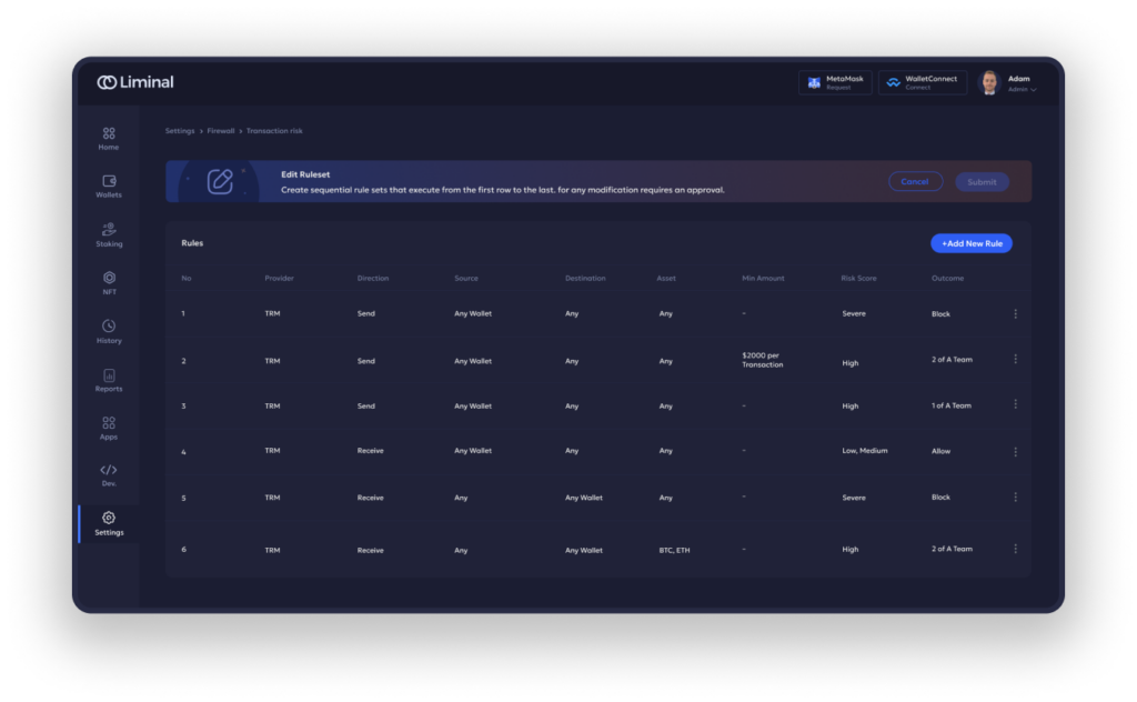 Policy Driven Transactions